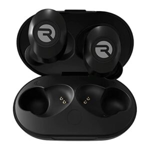 raycon the everyday bluetooth wireless earbuds with microphone- stereo sound in-ear bluetooth headset true wireless earbuds 32 hours playtime (matte black)