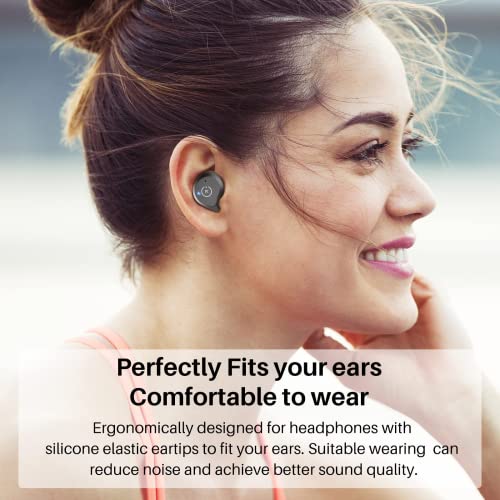 TOZO NC9 2022 Version Hybrid Active Noise Cancelling Wireless Earbuds, in Ear Headphones IPX6 Waterproof Bluetooth 5.3 Stereo Earphones, Immersive Sound Premium Deep Bass Headset Matte Black