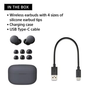 Sony LinkBuds S Truly Wireless Noise Canceling Earbud Headphones with Alexa Built-in, Bluetooth Ear Buds Compatible with iPhone and Android, Black