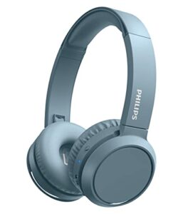 philips h4205 on-ear wireless headphones with 32mm drivers and bass boost on-demand, blue