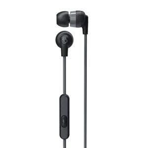 Skullcandy Ink'd+ Wired Earbuds with Microphone / In-Ear Headphones / Compatible with Android, iPhone, iPad, iPod, Computer with 3.5mm Jack / Great for Gym, Sports, and Gaming - Black