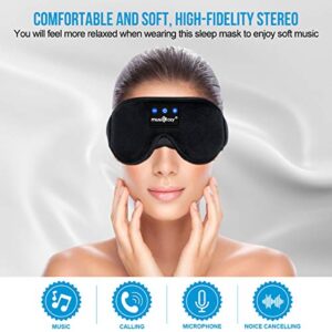 MUSICOZY Sleep Headphones Bluetooth Headband Sleeping Headphones Sleep Mask, Wireless Mask Earbuds for Side Sleepers Men Women Air Travel Cool Tech Gadgets Unique Gifts Boys Girls