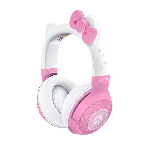 Razer Kraken BT Headset: Bluetooth 5.0-40ms Low Latency Connection - Custom-Tuned 40mm Drivers - Beamforming Microphone - Powered Chroma - Hello Kitty & Friends Edition