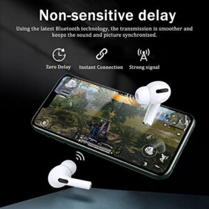 Wireless Earbuds, Bluetooth 5.2 Earbuds Stereo Bass, Bluetooth Headphones in Ear Noise Cancelling Mic, Earphones IP7 Waterproof Sports, 24H Playtime USB-C Charging Case Ear Buds for Android iOS White