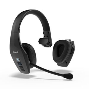 blueparrott s650-xt bluetooth – 2-in-1 convertible stereo to mono headset with activated noise cancellation, extended wireless range and ip54-rated protection, black