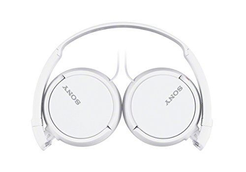 Sony ZX Series Wired On-Ear Headphones with Mic, White MDR-ZX110AP