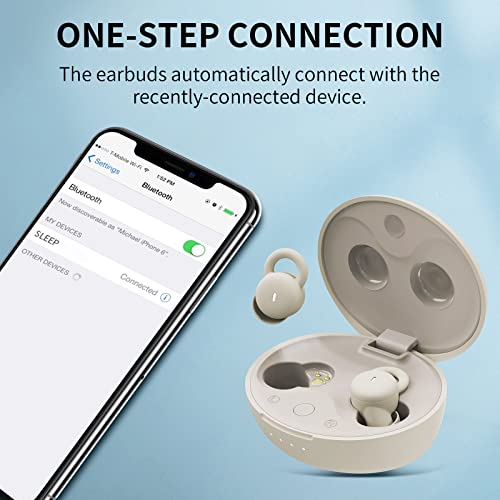 Smallest Invisible Sleep Earbuds Comfortable Noise Blocking Wireless Headphones for Sleeping Bluetooth Flat Ear Buds for Side Sleepers,Tiny Hidden Sleepbuds for Work Sports