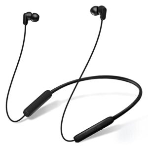 tonemac neckband bluetooth earbuds, n18 wireless bluetooth 5.2 headphones with microphone, ultra-lightweight comfort, ipx7 waterproof, deep bass strong beat, 20h playtime, magnetic earphones -black