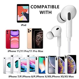 Earbuds Wired Earphones inEar Headphones for iPhone 13 12/12 Mini/12 Pro Max/11/11Pro Headphones,BCRKLO Microphone Stereo NoiseIsolating Earphones Compatible with iPhone 7/8/8 Plus/X/XS/XR/XS Max/iPad