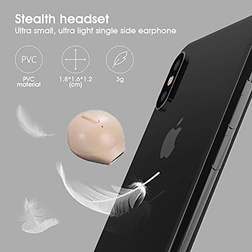 SZHTFX Invisible Earbuds Sleep Bluetooth Earbuds Mini Tiny Discreet Hidden Headphones for Work, Small Ear Canals - Single Earbud with Charging Case