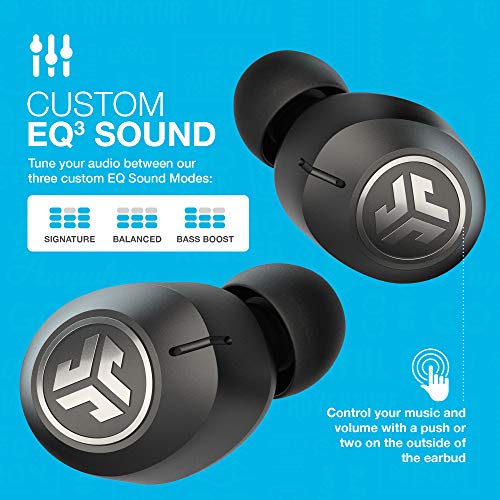 JLab JBuds Air ANC True Wireless Bluetooth Earbuds | Black | Active Noise Canceling | Low Latency Movie Mode | Dual Connect | IP55 Sweat Resistance | Custom 3 EQ Sound Settings