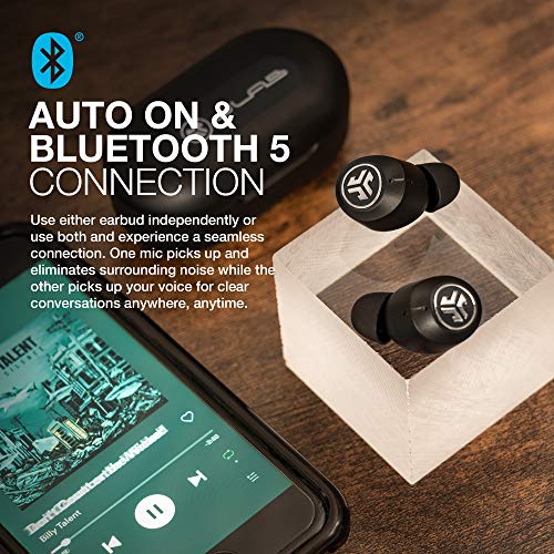 JLab JBuds Air ANC True Wireless Bluetooth Earbuds | Black | Active Noise Canceling | Low Latency Movie Mode | Dual Connect | IP55 Sweat Resistance | Custom 3 EQ Sound Settings