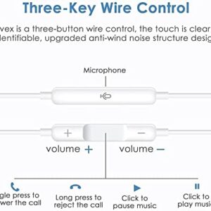 2 Pack-iPhone Earbuds with Lightning Connector(Built-in Microphone & Volume Control) in-Ear Stereo Headphone Headset Compatible with iPhone 12/SE/11/X/8/ipad - All iOS System[Apple MFi Certified]