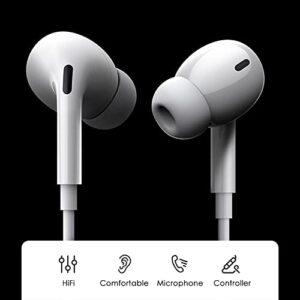 2 Pack-iPhone Earbuds with Lightning Connector(Built-in Microphone & Volume Control) in-Ear Stereo Headphone Headset Compatible with iPhone 12/SE/11/X/8/ipad - All iOS System[Apple MFi Certified]