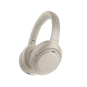 Sony WH-1000XM4 Wireless Industry Leading Noise Canceling Overhead Headphones with Mic for Phone-Call and Alexa Voice Control, Silver (Renewed)