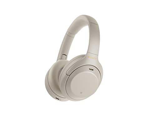 Sony WH-1000XM4 Wireless Industry Leading Noise Canceling Overhead Headphones with Mic for Phone-Call and Alexa Voice Control, Silver (Renewed)