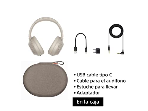 Sony WH-1000XM4 Wireless Industry Leading Noise Canceling Overhead Headphones with Mic for Phone-Call and Alexa Voice Control, Silver (Renewed)