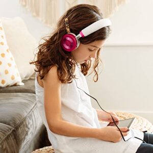 Puro Sound Labs JuniorJams Volume Limiting Headphones for Kids 3+ Protect Hearing – Foldable & Adjustable Bluetooth Wireless Headphones for Tablets, Smartphones, & PCs – 22-Hour Battery Life, Pink