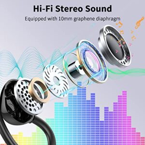 Wireless Earbud, Bluetooth 5.3 Headphones with Sport Earhooks Bluetooth Earbud Over Ear with Immersive Sound, Wireless Earphones Dual LED Display, 48H Playtime, IP7 Waterproof, Noise Cancelling[2023]