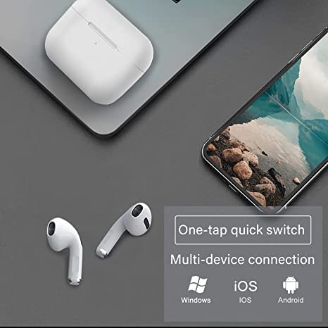 Wireless Earbuds, Bluetooth Headphones IPX7 Waterproof Wireless Bluetooth with Charging Case 24H Playtime, Pop-ups Auto Pairing Hi-Fi Stereo Sound Headset for iPhone/Samsung/iOS/Android1