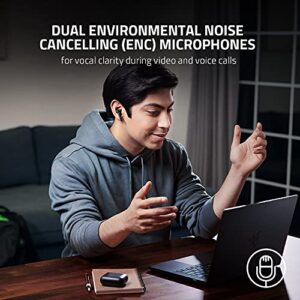 Razer Hammerhead True Wireless (2nd Gen) Bluetooth Gaming Earbuds: Chroma RGB Lighting -60ms Low-Latency- Active Noise Cancellation - Dual Environmental Noise Cancelling Microphones- Classic Black