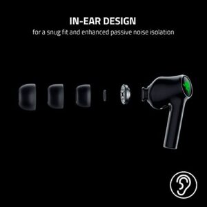 Razer Hammerhead True Wireless (2nd Gen) Bluetooth Gaming Earbuds: Chroma RGB Lighting -60ms Low-Latency- Active Noise Cancellation - Dual Environmental Noise Cancelling Microphones- Classic Black