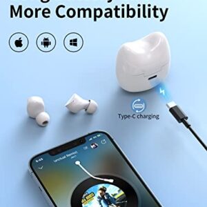 Wireless Earbuds for Kids, Wireless Headphones with Cute Panda Charging Case with Mic, Noise Cancelling,Typ-C Charging, 3D Stereo Waterproof Bluetooth ear buds for Sport & Outwork,3 x ear caps(S,M,L)