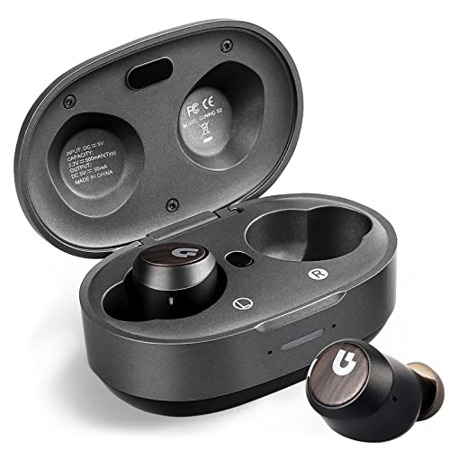 GUNING S2 Active Noise Cancelling Wireless Earbuds, Immersive Sound and Clear Call,in Ear Detection,Build in Mic,36H Playtime with Metal Smart Charging Case,IPX5 Waterproof Sport Black Headphones