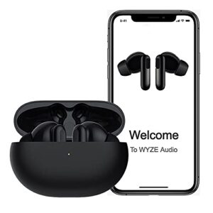 wyze earbuds pro, 40 db active noise cancelling wireless earbuds, 6 voice-isolating mics anc bluetooth headphones, bluetooth 5.0 wireless charging alexa built-in true wireless earbuds