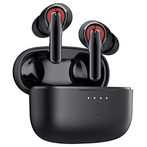 Wireless Earbuds, Tribit Qualcomm QCC3040 Bluetooth 5.2, 4 Mics CVC 8.0 Call Noise Reduction 50H Playtime Clear Calls Volume Control True Wireless Bluetooth Earbuds Earphones, FlyBuds C1 Black