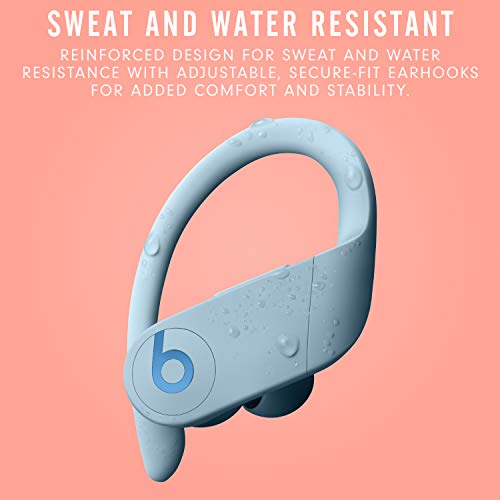 Powerbeats Pro Wireless Earbuds - Apple H1 Headphone Chip, Class 1 Bluetooth Headphones, 9 Hours of Listening Time, Sweat Resistant, Built-in Microphone - Glacier Blue