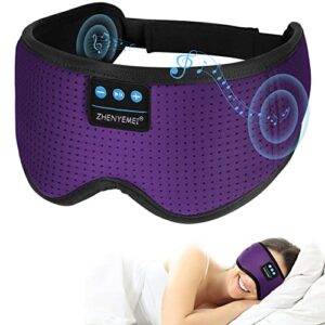 sleep headphones, white noise sleep mask 3d music bluetooth sleeping eye mask sleeping headphones for side sleepers sleep mask with bluetooth headphones gifts for men women