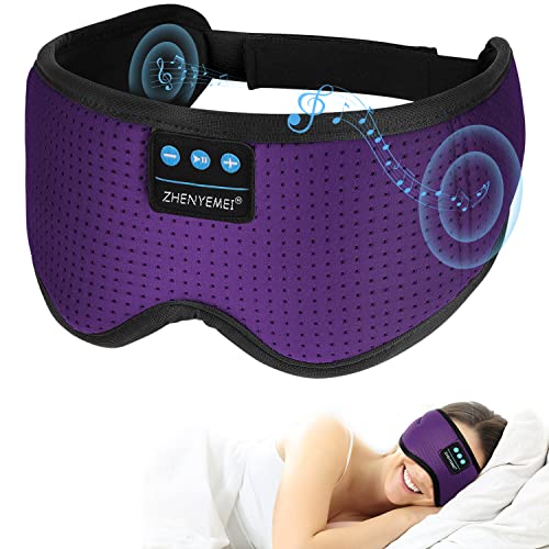 Sleep Headphones, White Noise Sleep Mask 3D Music Bluetooth Sleeping Eye Mask Sleeping Headphones for Side Sleepers Sleep Mask with Bluetooth Headphones Gifts for Men Women