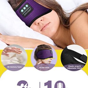 Sleep Headphones, White Noise Sleep Mask 3D Music Bluetooth Sleeping Eye Mask Sleeping Headphones for Side Sleepers Sleep Mask with Bluetooth Headphones Gifts for Men Women