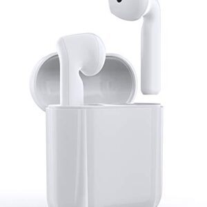 GPED Wireless Earbuds, Bluetooth 5.0 Earbuds Noise Cancelling Wireless Headphones 35H Cycle Playtime Hi-Fi APT-X CVC8.0 Sweatproof Earphones with mic, in-Ear Headset for iPhone Android (White)