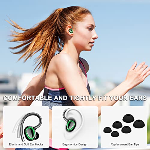 Wireless Earbuds, Bluetooth Headphones for Sports, 50H Playtime Earphones in Ear Noise Cancelling with Hi-Fi Stereo and Built-in Mic Ear Hooks Headphones, IP-X7 Waterproof Running Workout Gym, 2023