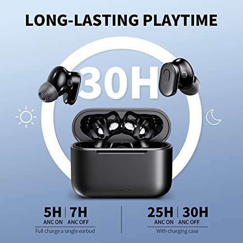 JOYWISE Wireless Earbuds Active Noise Cancelling Bluetooth Earbuds with 4 Mics Clear Calls, Bluetooth 5.3 Deep Bass True Wireless Earbuds, 30H Playtime with Transparency Mode Headphones for Working