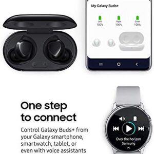 SAMSUNG Galaxy Buds+ Plus R175, True Wireless Earbuds Bluetooth 5.0 Wireless Charging Case, 10W Fast Wireless Qi Charging Pad Black – US Version (Renewed)