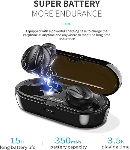 Hoseili 2023 new editionBluetooth Headphones.Bluetooth 5.0 Wireless Earphones in-Ear Stereo Sound Microphone Mini Wireless Earbuds with Headphones and Portable Charging Case for iOS Android PC. XG23