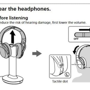 Sony RF400 Wireless Home Theater Headphones for Watching TV (WHRF400)