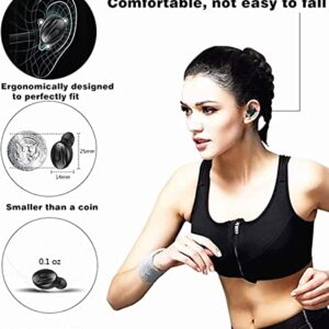 Hoseili 2023 new editionBluetooth Headphones.Bluetooth 5.0 Wireless Earphones in-Ear Stereo Sound Microphone Mini Wireless Earbuds with Headphones and Portable Charging Case for iOS Android PC. XG12