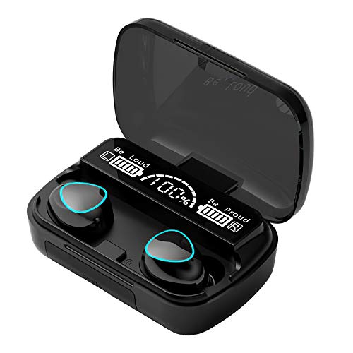 Wireless Earbuds, Bluetooth 5.1 Earphones Auto Pairing Bluetooth Headphones True Wireless Stereo HiFi Headphones for Running Sports in-Ear with Smart LED Display Charging Case/Box