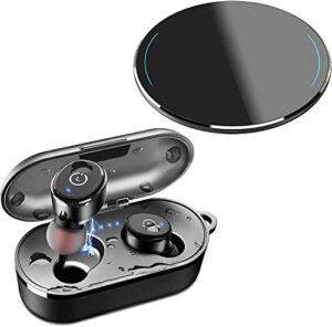 tozo w1 wireless charger black & t10 wireless earbuds black