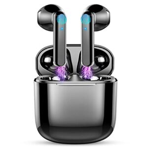 wireless earbud, 2023 bluetooth 5.3 headphones bluetooth earbud with 4 enc mics, wireless earphones in ear noise cancelling wireless headphons deep bass ip7 waterproof ear buds for ios android usb-c