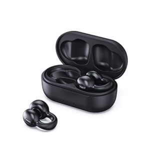 wireless ear-clip bone conduction headphones bluetooth 5.3, open ear clip on earbuds,waterproof painless mini sport earring earphone, hifi quality/long battery life