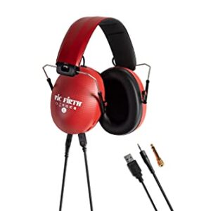 Vic Firth Bluetooth Isolation Headphones, Red (VXHP0012)