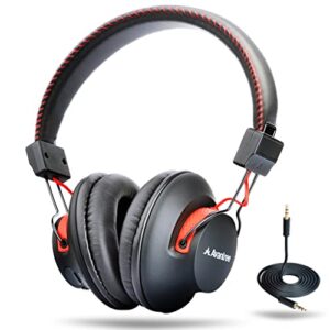 avantree audition – bluetooth over-ear headphones & mic for pc with 40hr battery life, wireless & wired modes, and long-lasting durable build