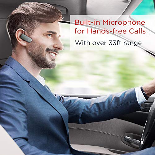 Motorola HK375 Mono Bluetooth Headset - IPX4 Waterproof, True Wireless Earpiece - Stereo Sound Quality, 8.5H Talk Time, 6 Days Standby, 33-Foot Transmission Range - Voice Assistant-Compatible