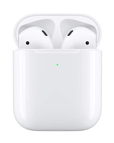 Apple AirPods with Wireless Charging Case - White (Renewed)