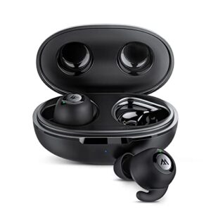 weetla wireless earbuds, bluetooth5.2 deep bass headphones with 4 mics, 30 hours playtime, ipx7 waterproof stereo sport earphones in-ear buds for ios & android black